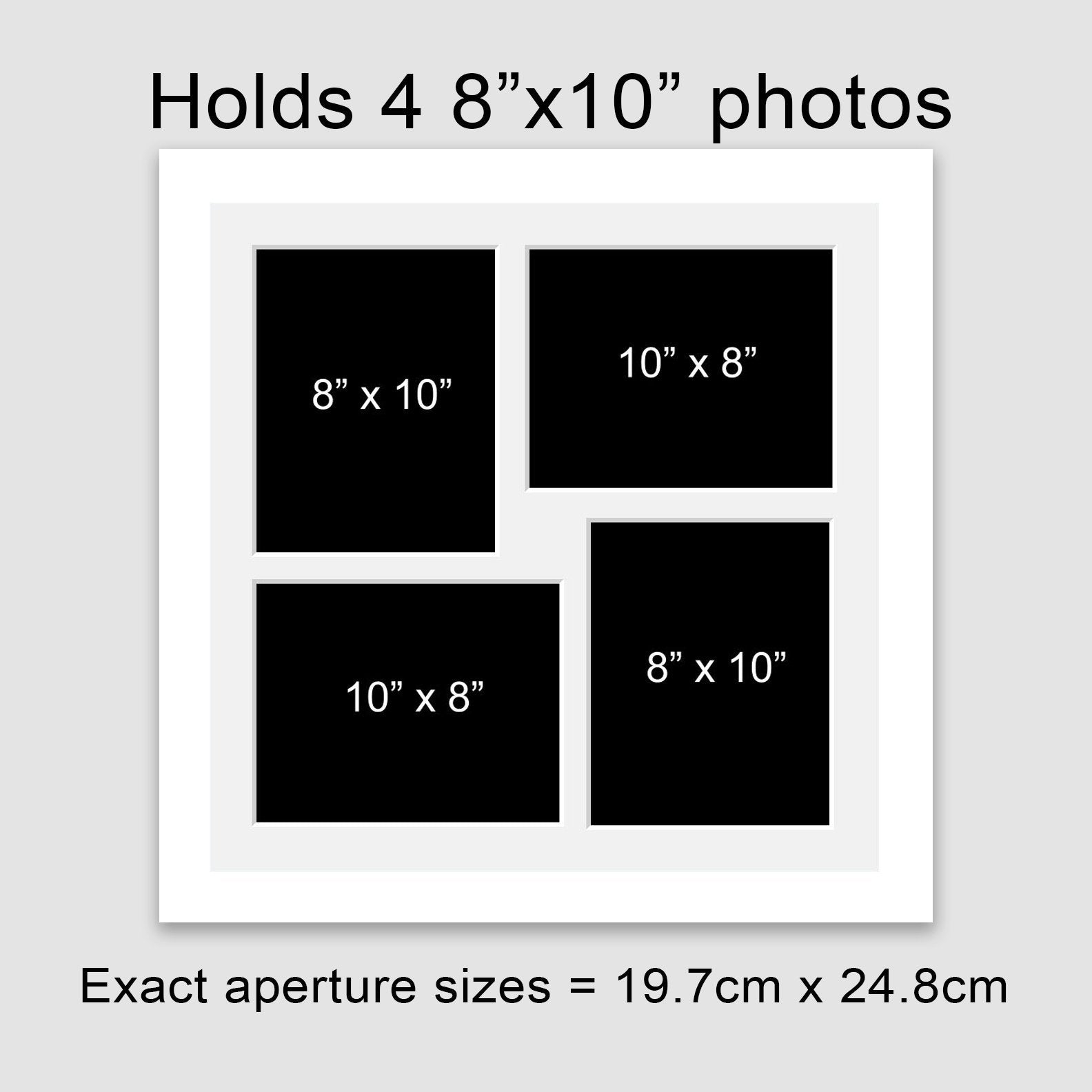 Multi Photo Frame Holds 4 8 X 10 Photos In A White Frame Multi multi-photo-frame-holds-4-8-x-10-photos-in-a-white-frame-multi