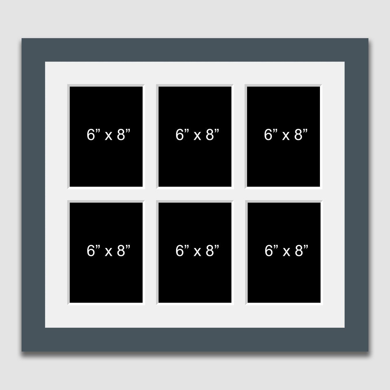 Multi-Photo Picture Frame | 6 Apertures - 6" x 8" Photos – Multi Photo ...