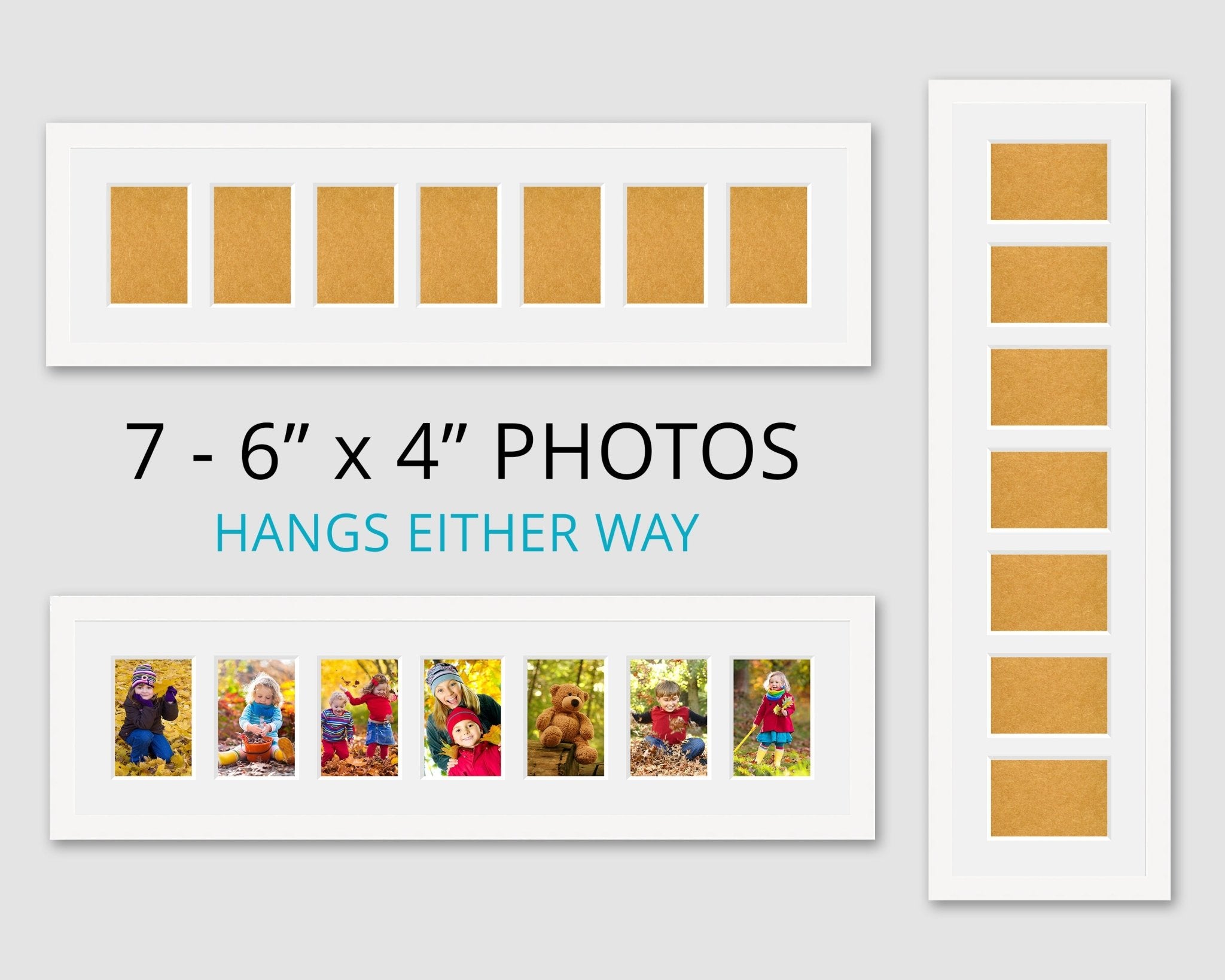 Multi Photo Frame Holds 7 - 6"x4" Photos in a White Frame – Multi Photo ...