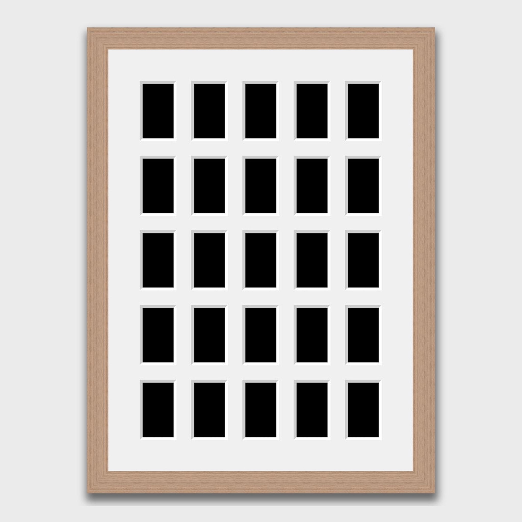 Instax Frame for 25 Instax Full Size Photos - Oak Frame – Multi Photo ...