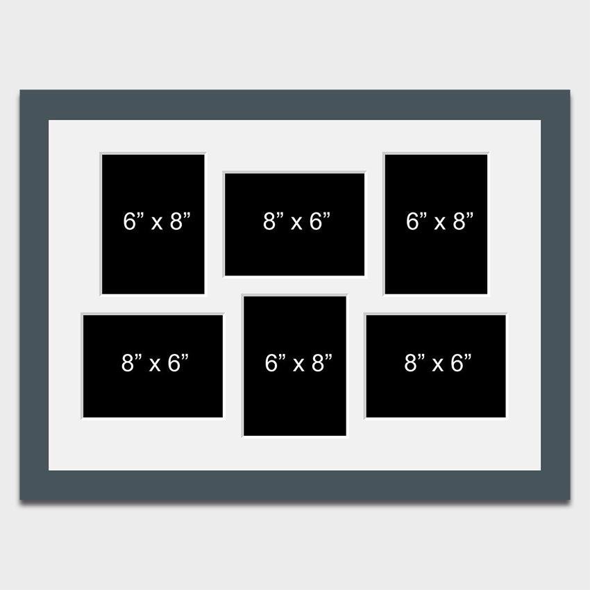 Multi-Photo Picture Frame | 6 Apertures - 8" x 6" Photos – Multi Photo ...
