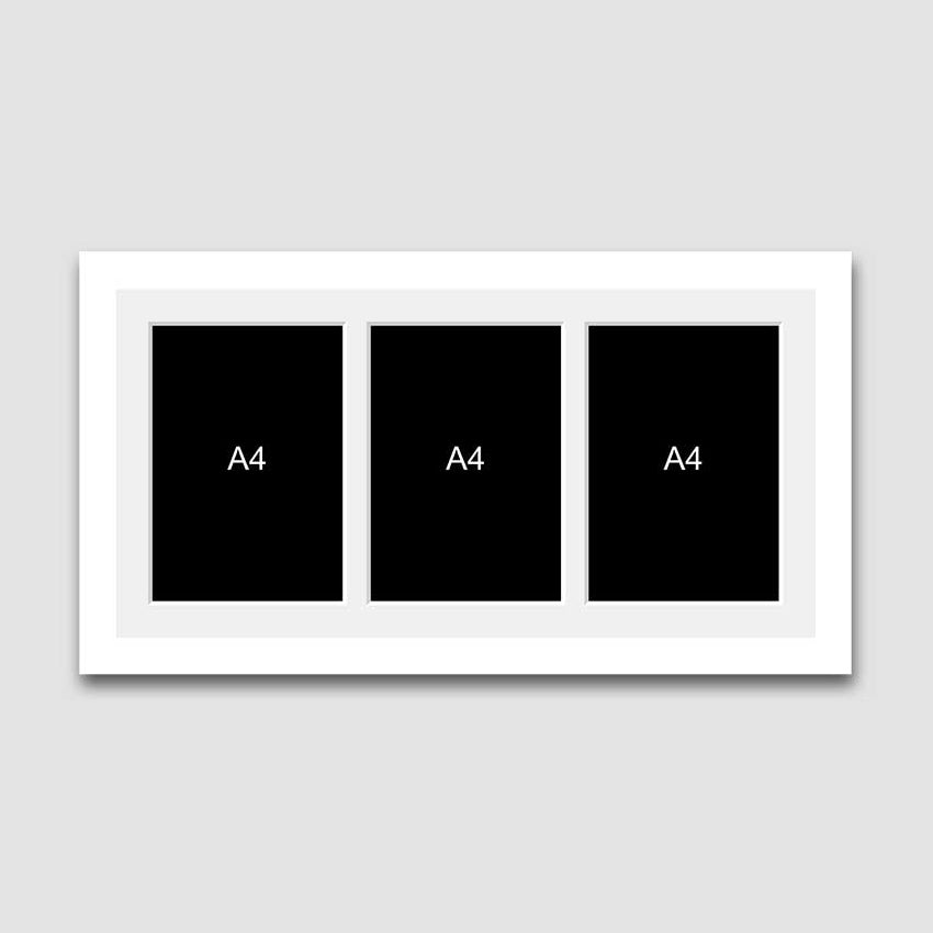 Multi-Photo Frame to hold 3 A4 | Triple A4 Frame | 3 Apertures – Multi ...