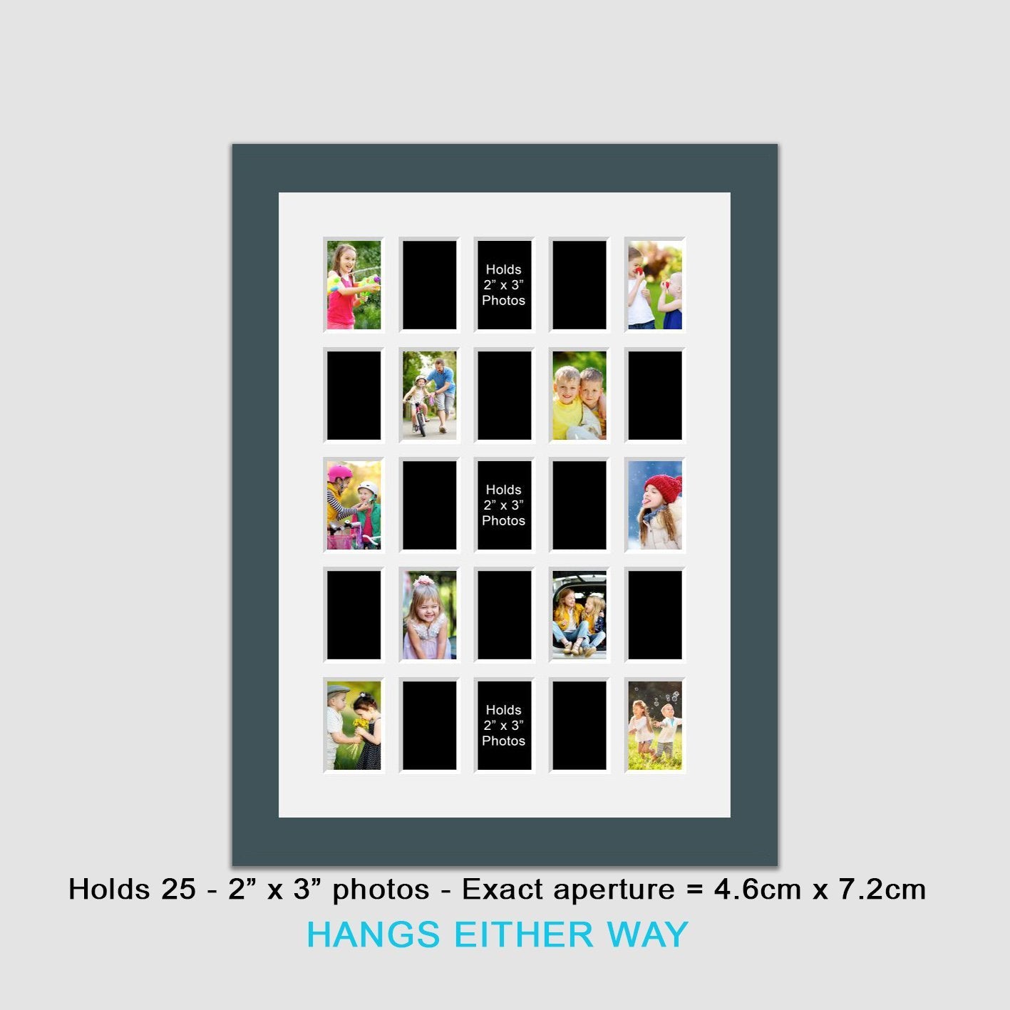 Multi Aperture Photo Frame for 25 Mini Photos 2"x3" Photo Size – Multi ...