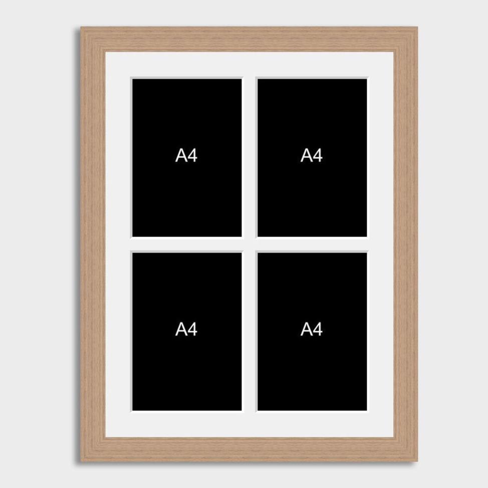 Multi Aperture Photo Frame Holds 4 A4 certificates/photos – Multi Photo ...