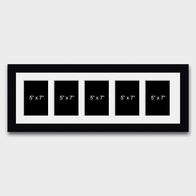Multi Aperture Frame | 5 7"x5" Photos | Black Frame – Multi Photo Frames