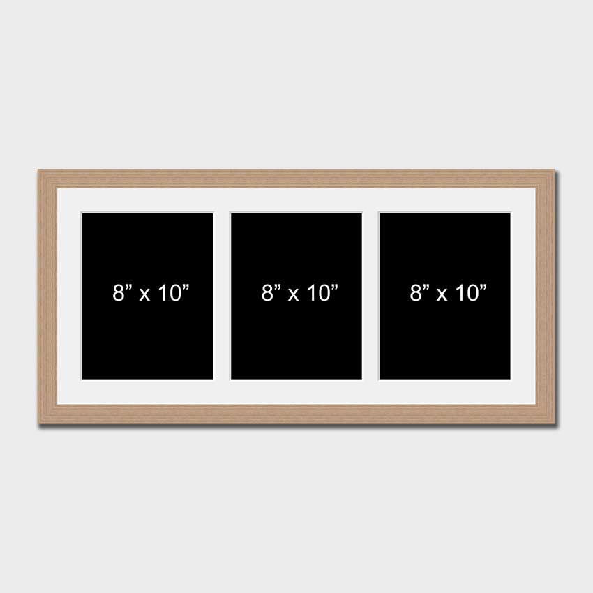 Multi Photo Picture Frame to Hold 3 8"x10" Photos | 3 Aperture Frame ...