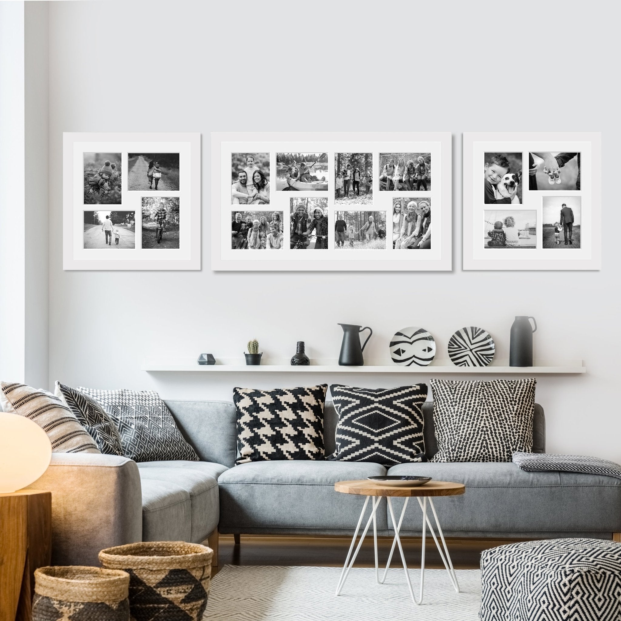 White Picture Frames Wall Collage 7 Picture Frame Collage Set, Modern